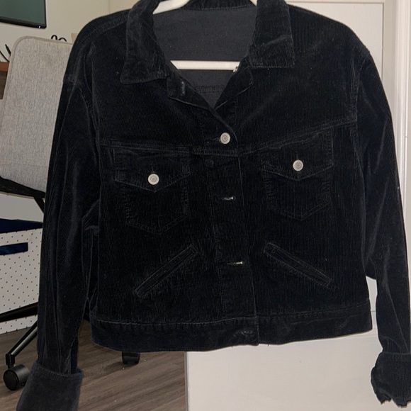 Brandy Melville | Jackets & Coats | Brandy Melville Black Corduroy ...